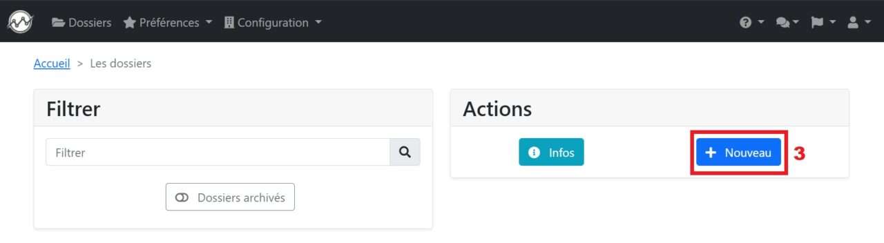 Créer un dossier - Behavior Analysis Technology